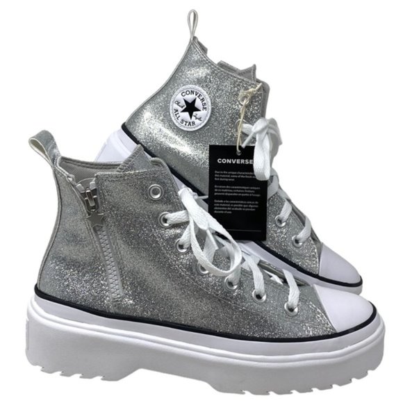 Converse | Shoes | Converse Chuck Taylor Lugged Lift Sneaker Silver ...
